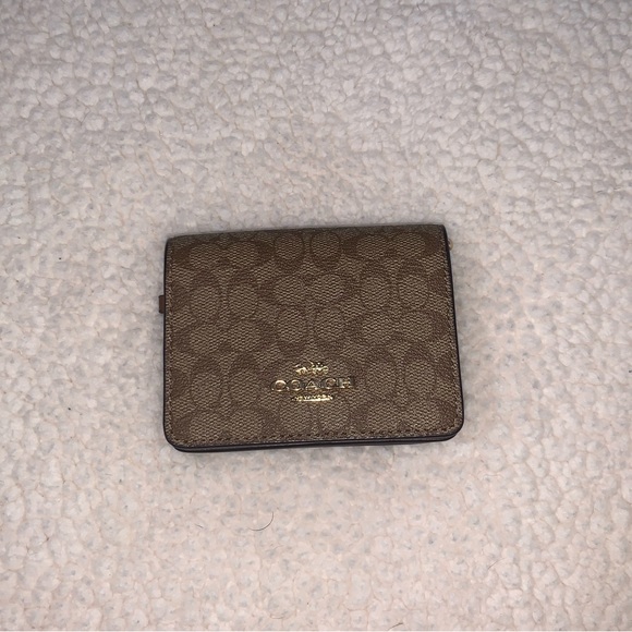 Coach | Bags | Coach Mini Wallet On Chain Micro Signature Canvas | Poshmark